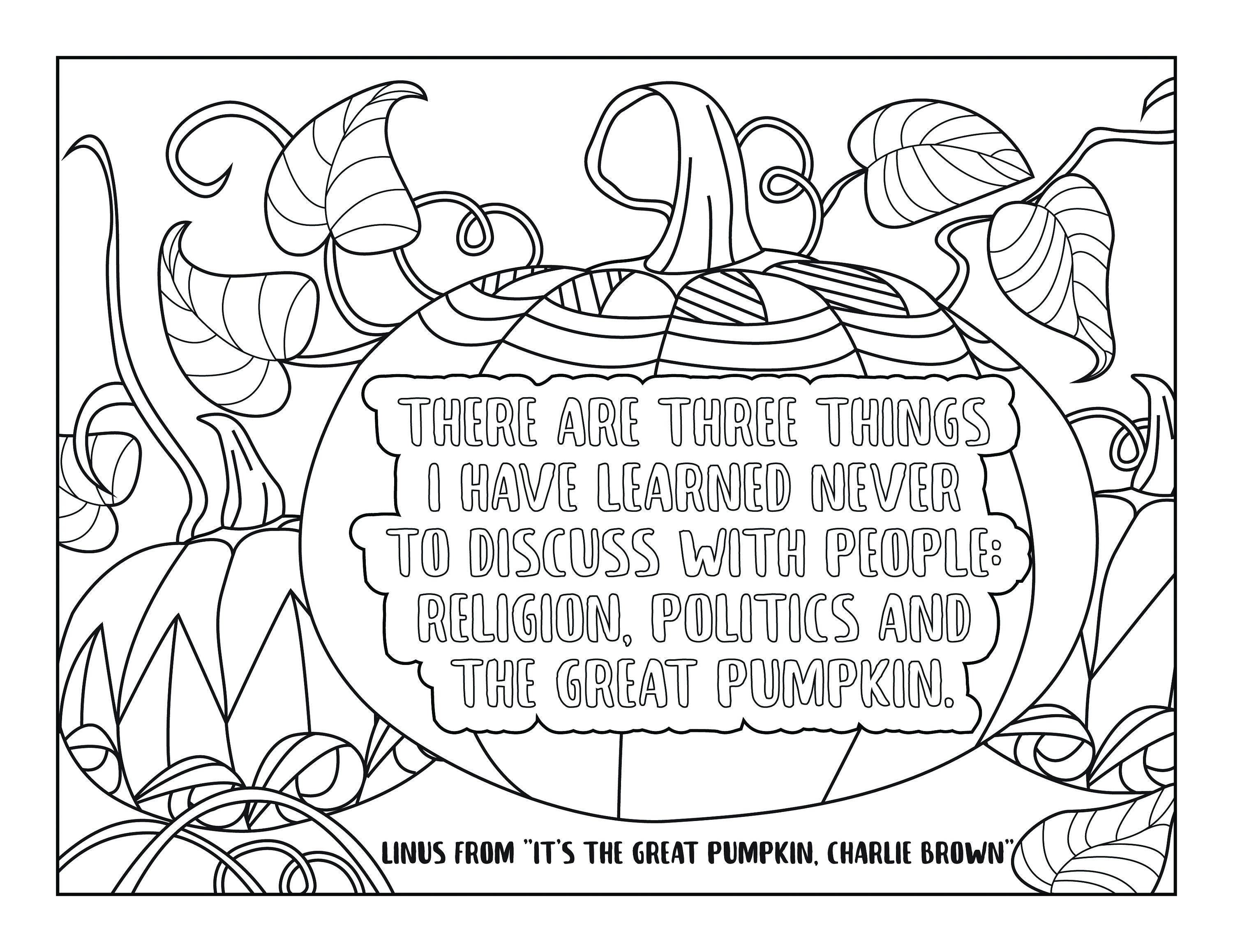 Its The Great Pumpkin Charlie Brown Coloring Pages
