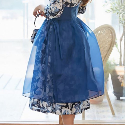 Hanbok Woman Cover Rap Skirt Chima Korea Modernized Daily - Etsy