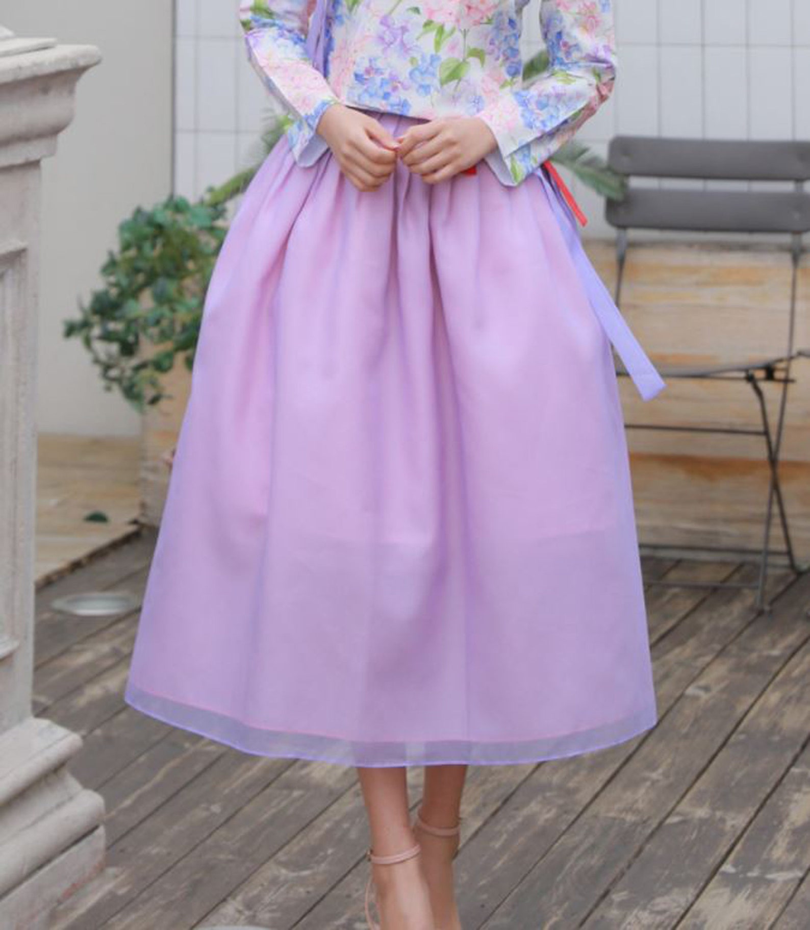 Hanbok Skirt Chima Wrapped Design Modern Daily Hanbok | Etsy