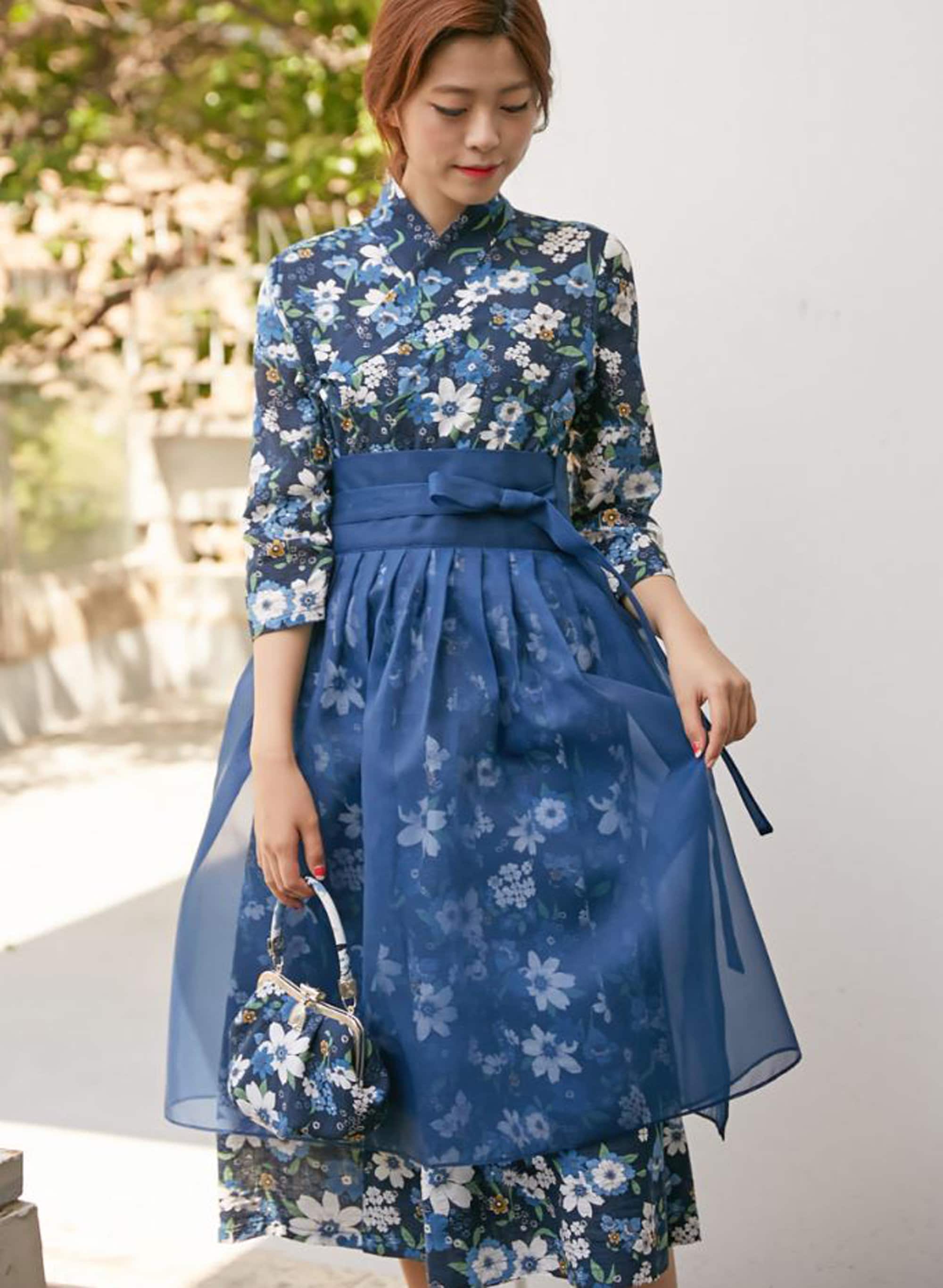 Hanbok Woman Cover Rap Skirt Chima Korea Modernized Daily - Etsy