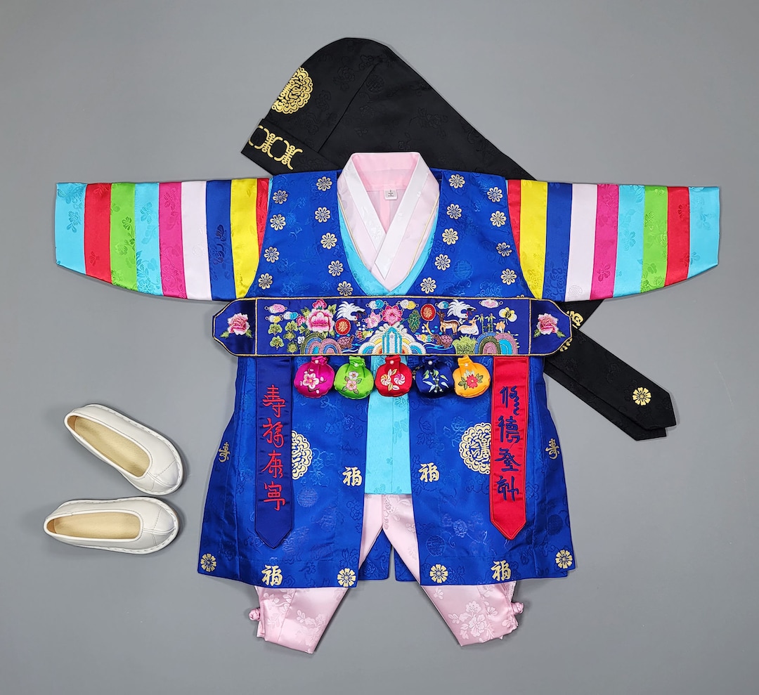 Korean Original Traditional Dol Hanbok Full Set First Birthday - Etsy