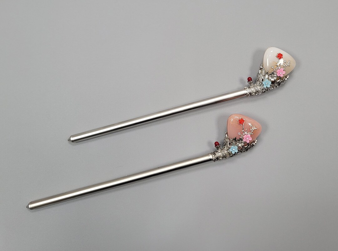 Women Korean Traditional Hair Pin Binyeo Stick Accessory Female Hanbok ...