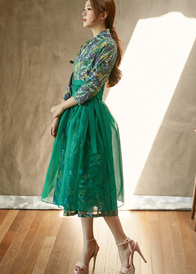 Hanbok Woman Cover Rap Skirt Chima Korea Modernized Daily | Etsy