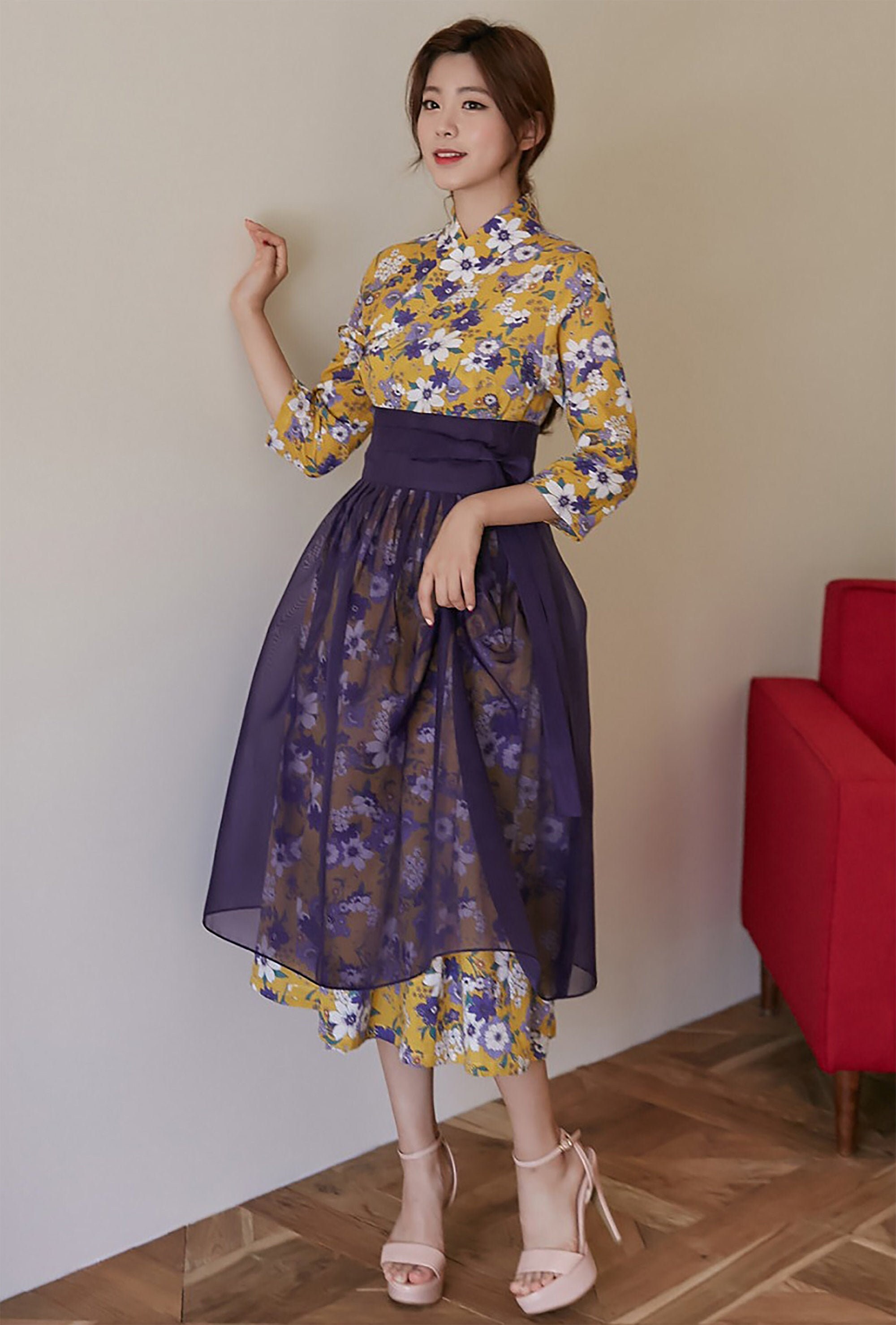 Moderno Hanbok Corea vestido mujer mujer chica junior vestido | Etsy