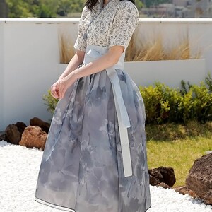 Hanbok Skirt Chima Wrap Design Modern Daily Hanbok Traditional Casual ...