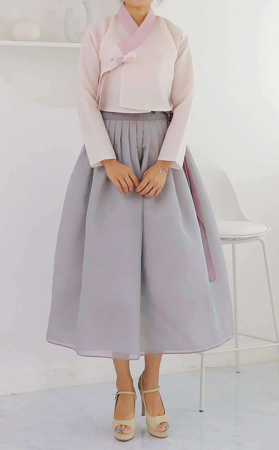 Hanbok Woman Jeogori Jacket Long Sleeve Korea Modern Daily - Etsy