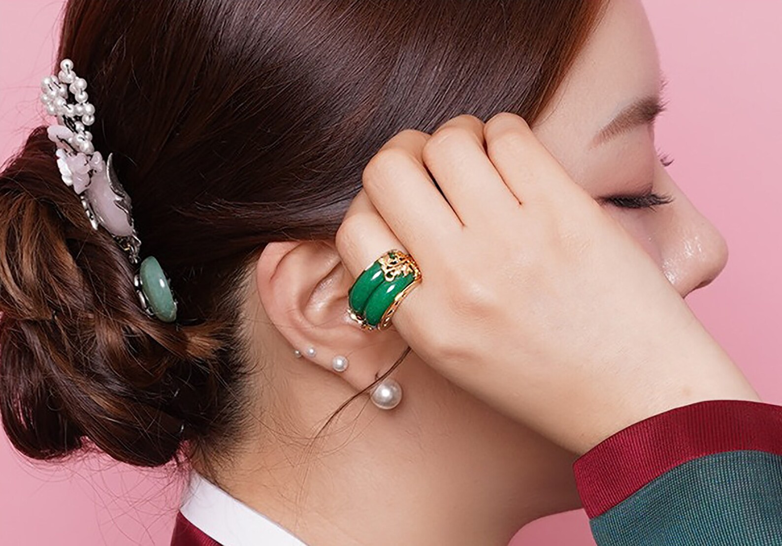 Rings Korean Hanbok Handmade Ring Adjustable Design Jade - Etsy