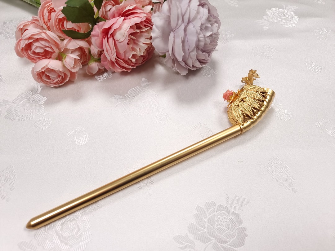 Women Korean Traditional Hair Pin Binyeo Stick Accessory Female Hanbok ...