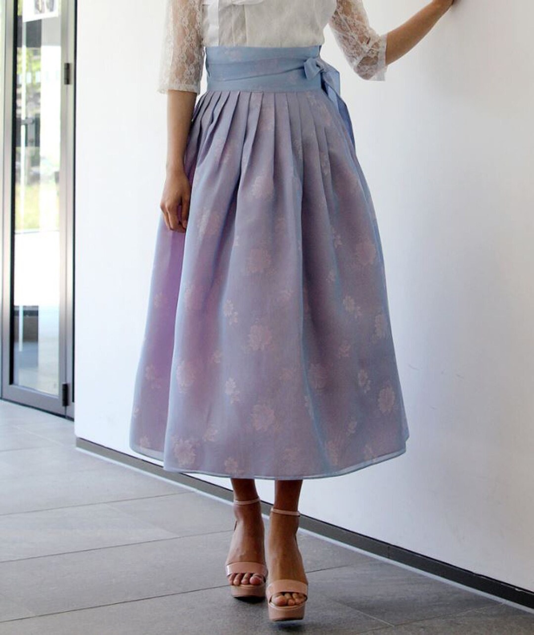 Hanbok Skirt Chima Wrap Design Modern Daily Hanbok Traditional Casual ...