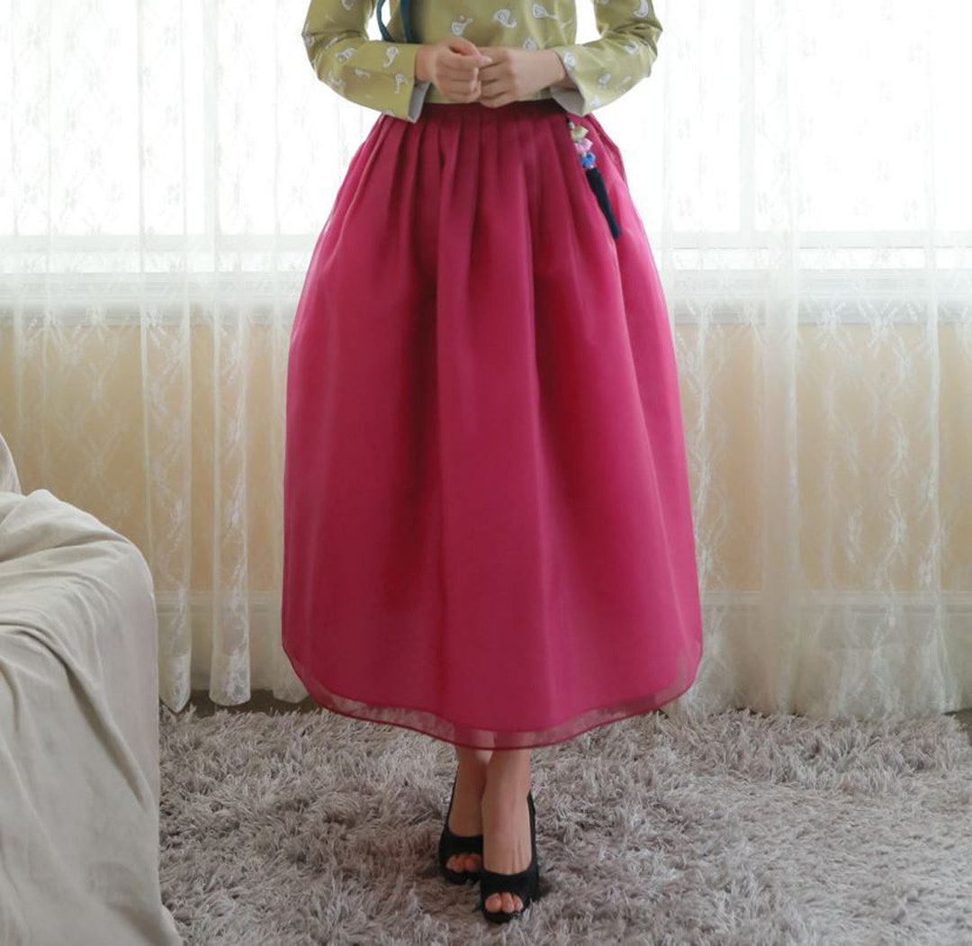 Hanbok Skirt Chima Rap Design Modern Daily Hanbok Traditional Casual ...