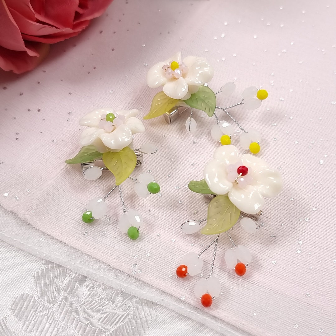 Hanbok Cute Brooch Ornament Flower Korea Hanbok Dress Accessory Baby ...
