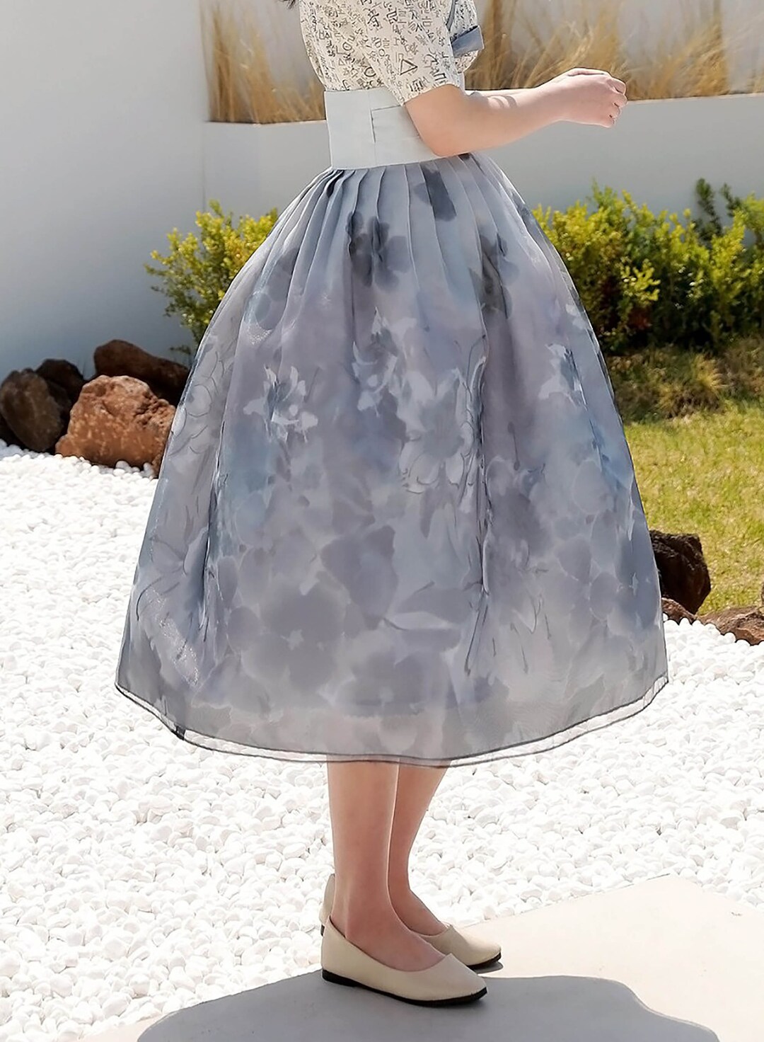 Hanbok Skirt Chima Wrap Design Modern Daily Hanbok Traditional Casual ...