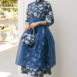 Hanbok Woman Cover Rap Skirt Chima Korea Modernized Daily - Etsy