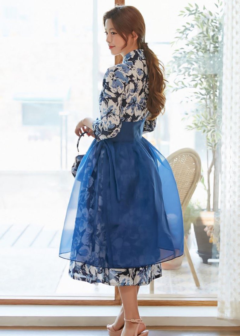 Hanbok Woman Cover Rap Skirt Chima Korea Modernized Daily | Etsy