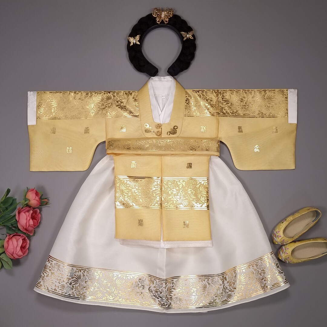 Premium Hanbok 1 Age Dol Party Baby Girl Korea Traditional Dress Wonsam ...