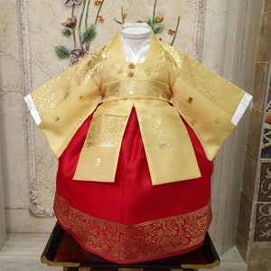 Premium Hanbok 1 Age Dol Party Baby Girl Korea Traditional Dress Wonsam ...