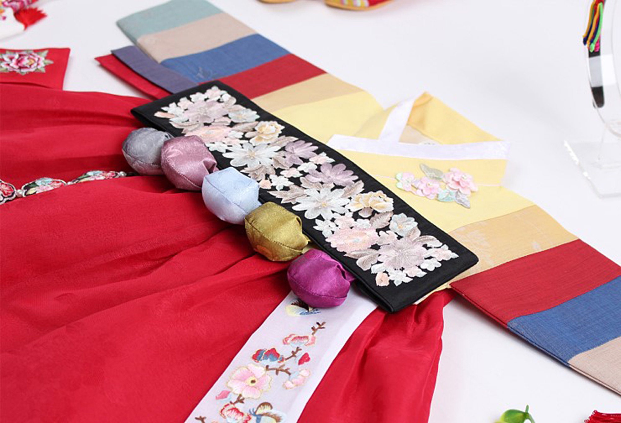 Yellow Red Hanbok Girl Baby Korea Traditional Dress First - Etsy