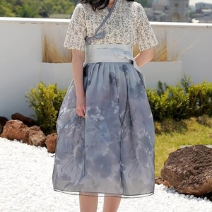 Hanbok Skirt Chima Wrap Design Modern Daily Hanbok Traditional Casual ...