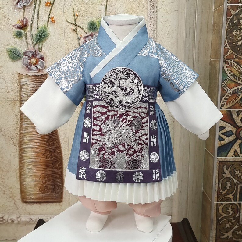 Prince Hanbok Baby Boy Clothing Sky Blue Korea Traditional - Etsy