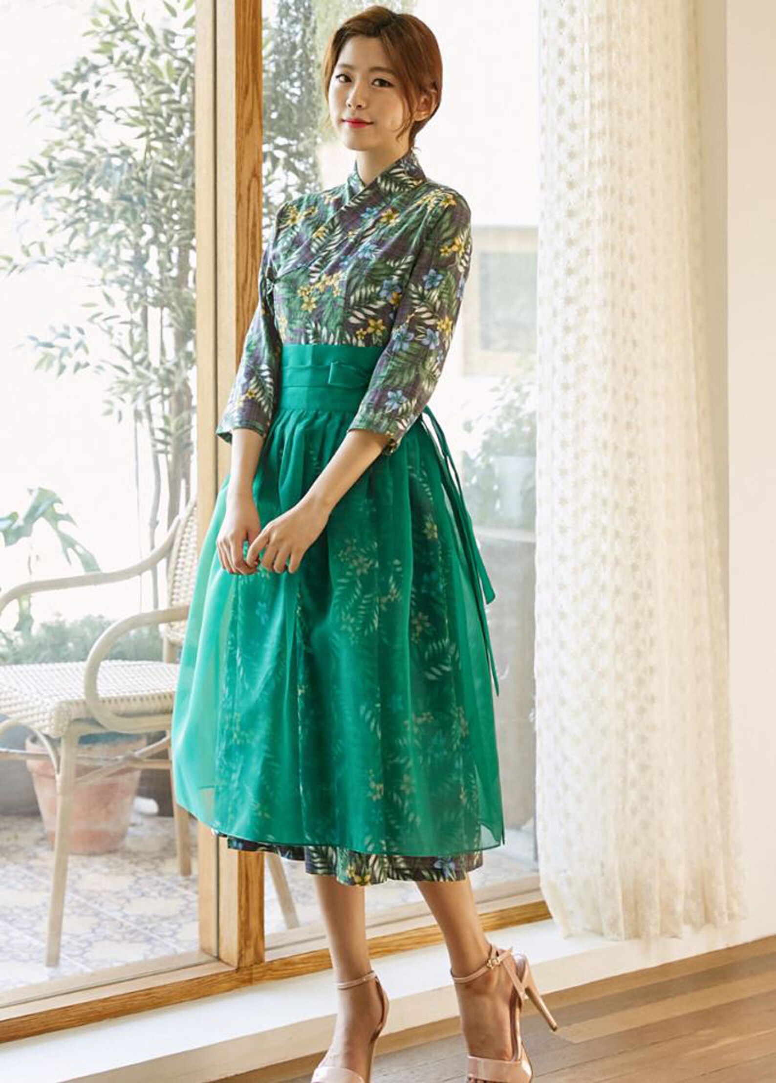 Hanbok Woman Cover Rap Skirt Chima Korea Modernized Daily | Etsy