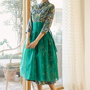 Hanbok Woman Cover Rap Skirt Chima Korea Modernized Daily - Etsy