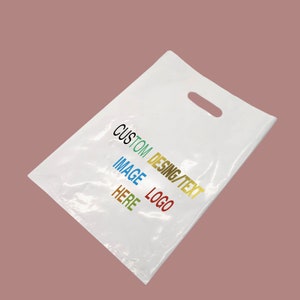 Custom Shopping Bags With Full Colors Logo for Business Boutique ...