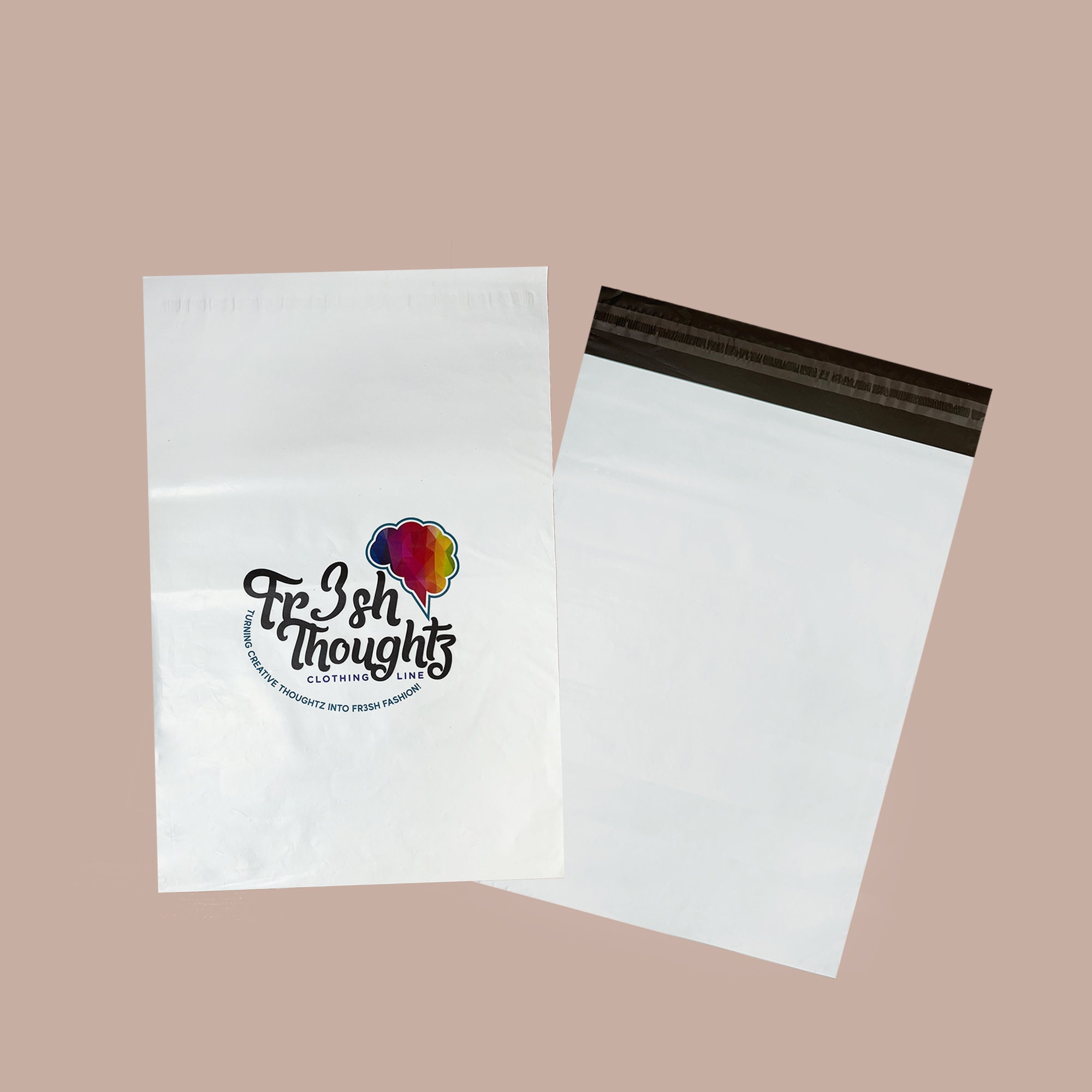 Custom White Poly Mailers Full Color Logo Printing Adhesive - Etsy