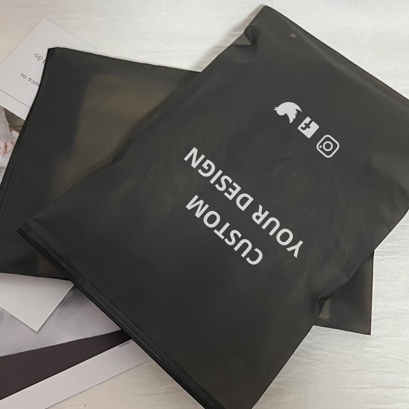 Custom Matte Black Packaging Bag Zipper Bags High Quality Plastic Bags ...