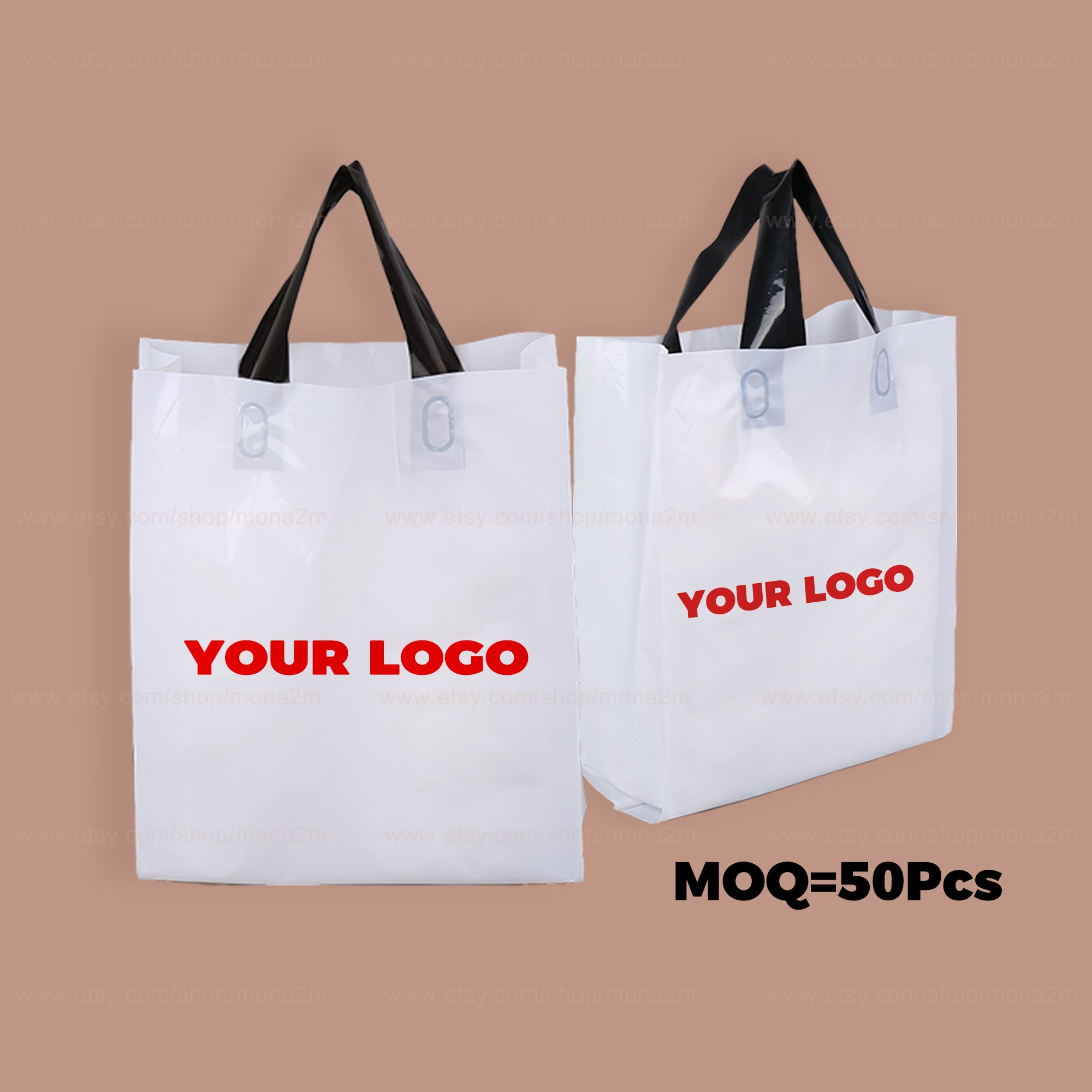 50-1000pcs Custom Shopping Bags With Handle for Boutique - Etsy