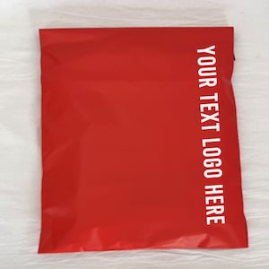 50-1000pcs Red Custom Poly Mailers Adhesive Self Sealing Shipping Bags ...