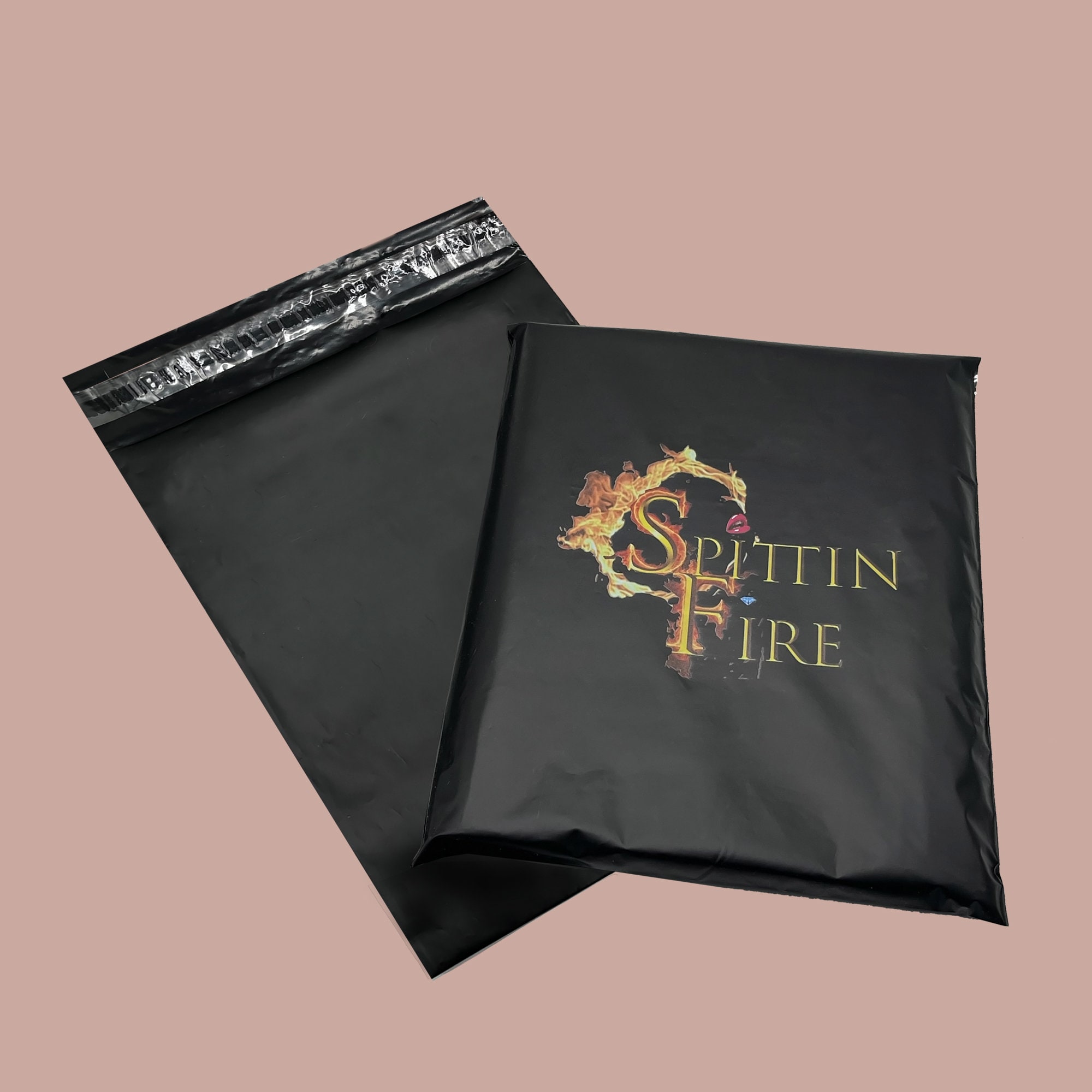 Matte Black Poly Mailers Full Color Logo Printing Adhesive - Etsy