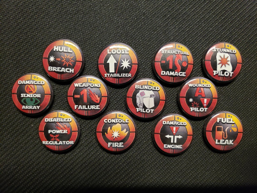 The CRITICAL HITS Style of X-wing Tokens Compatible With Star Wars 2.0 ...