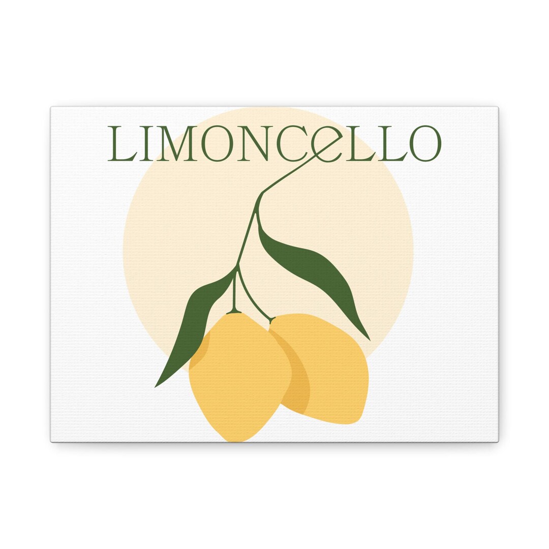 Limoncello Wall Art Print, Citrus Home Decor, Kitchen Wall Art, Lemon ...