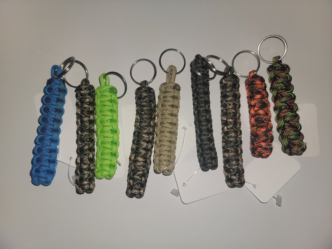 550 Paracord Keychain Cobra Braid - Etsy