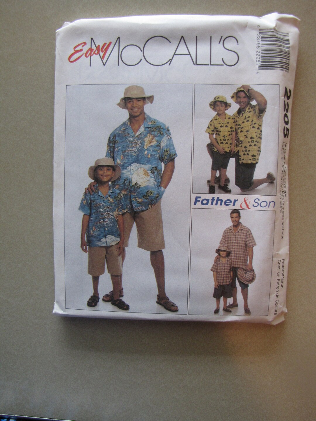 Easy Mccall's Father Son Pattern 2205 All Sizes in One Envelope, Un-cut ...