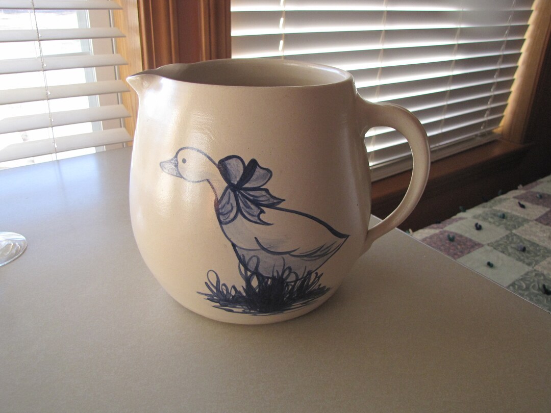 Huge Handmade Pottery Pitcher, Goose /duck Theme - Etsy
