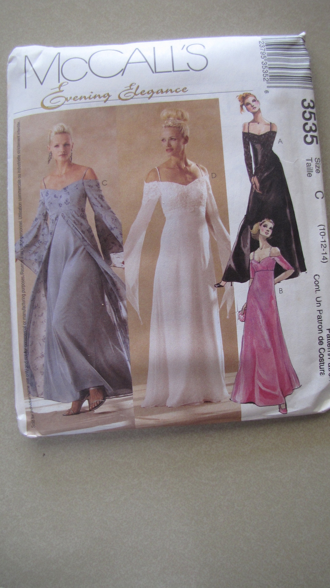 Mccall's Evening Elegance 3535 Women's Formal Dress Pattern, Mother of ...