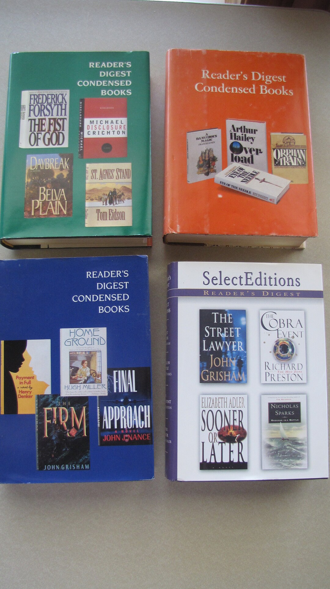 4-readers Digest Condensed Books = 16 Books, 4-books in One, Hardcovers ...
