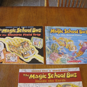 3-the Magic School Bus Books, Inside the Earth/the Electric Field Trip ...