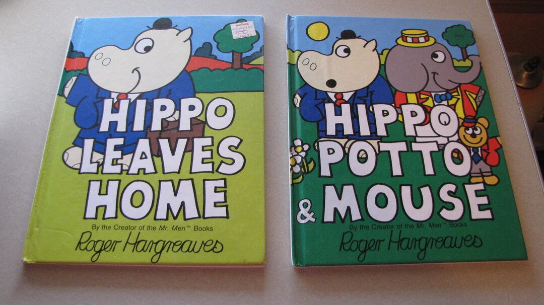 Hippo Potto & Mouse and Hippo Leaves Home by Roger Hangreaves - Etsy