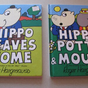 Hippo Potto & Mouse and Hippo Leaves Home by Roger Hangreaves - Etsy