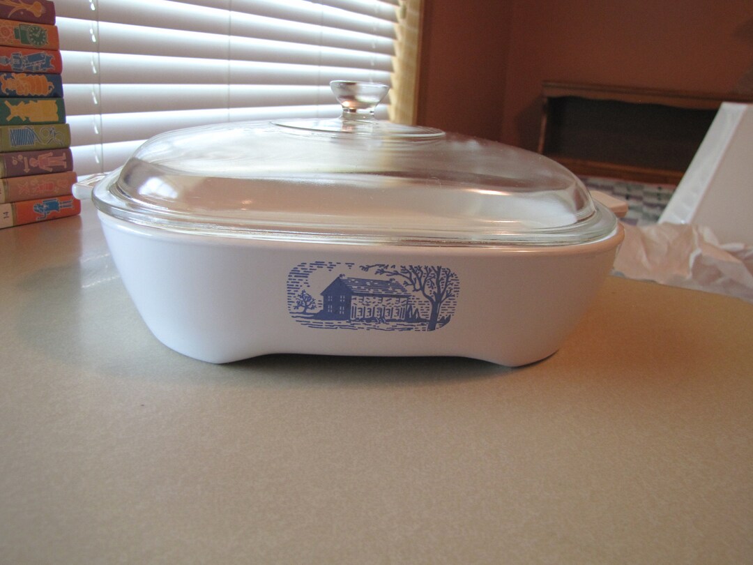 Vintage Corning Ware Colonial House Browning Skillet Casserole Dish ...