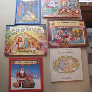 6 Pop-up Books/the First Christmas/santa's Toy Shop/the Christmas Story ...