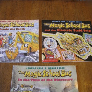 3-the Magic School Bus Books, Inside the Earth/the Electric Field Trip ...