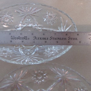 6-anchor Hocking Star Pattern Glass Serving Dishes, 1-platter, 3-relish ...