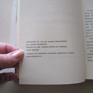 Hannah's House by Rhonda Woolridge, Hardcover 1972 First Edition - Etsy