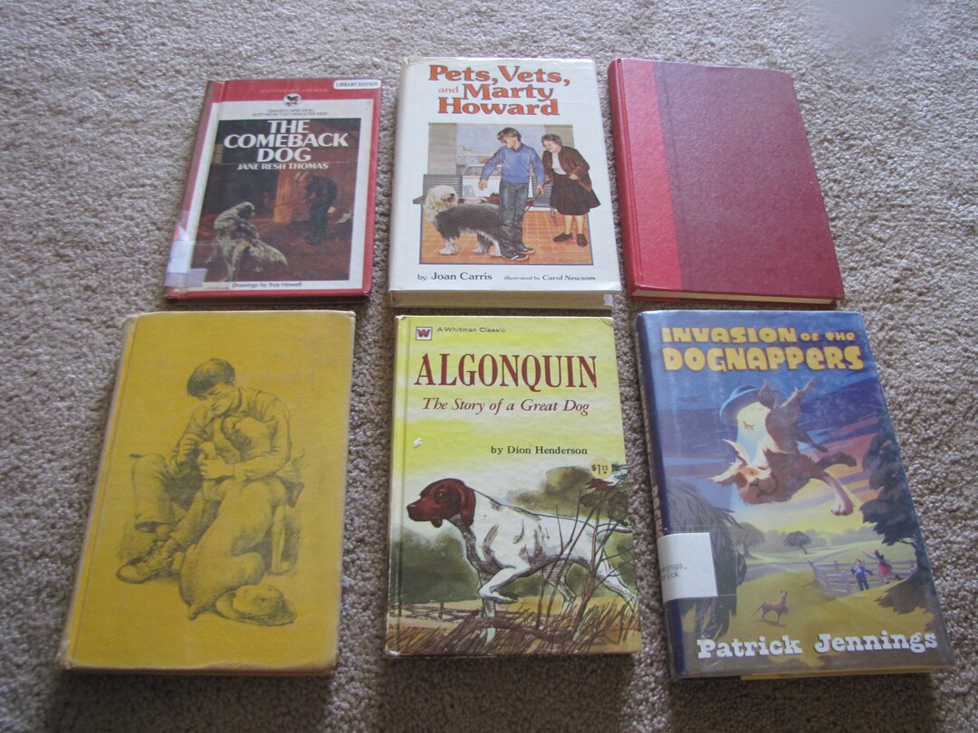 6-dog Story Books, Old Yeller, 1st Edition, Pets, Vets, and Marty ...