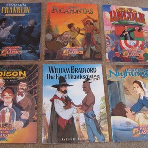 6- Animated Hero Classics Workbooks by Nest/living History Productions ...