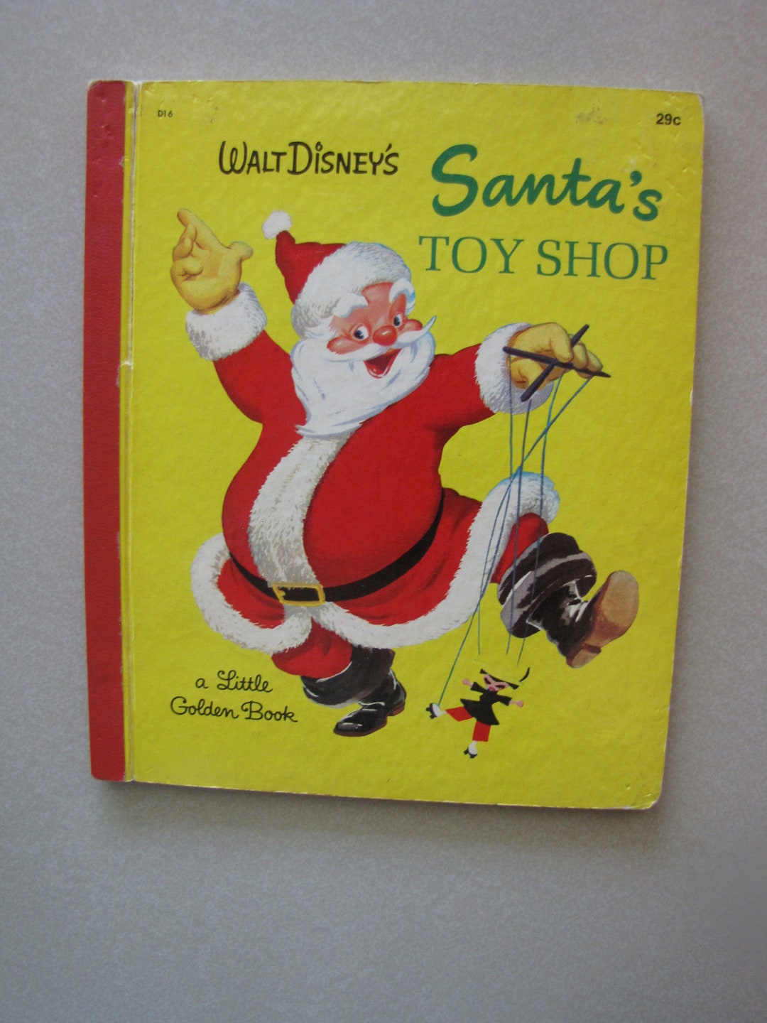 Walt Disney's Santa's Toy Shop, A Little Golden Book, Hardcover 1950 - Etsy