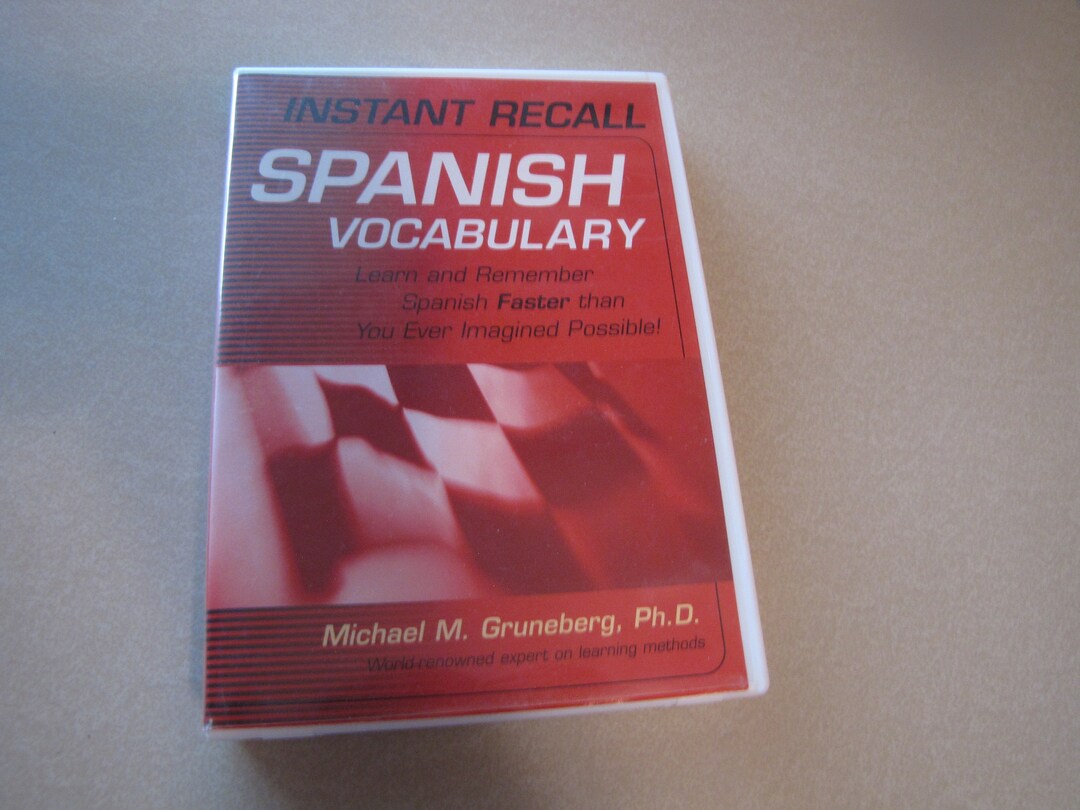 Instant Recall Spanish Vocabulary by Michael M. Gruneberg, Course ...